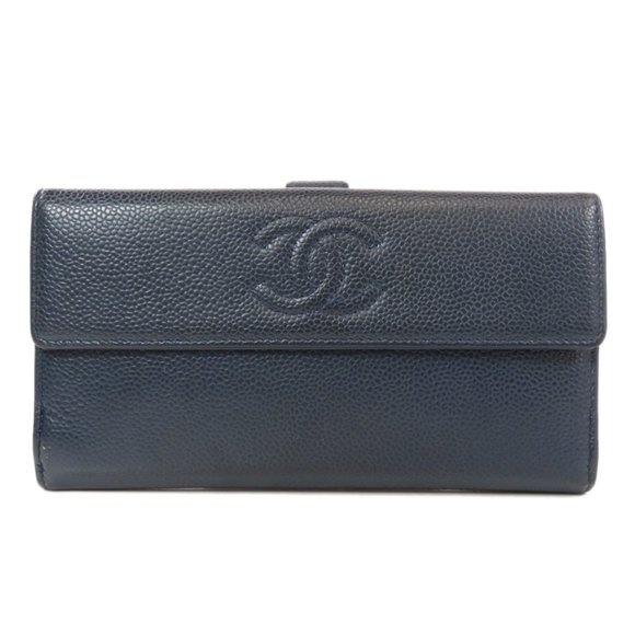 CHANEL | Bags | Chanel Coco Mark Wallet Caviar Skin Womens | Poshmark